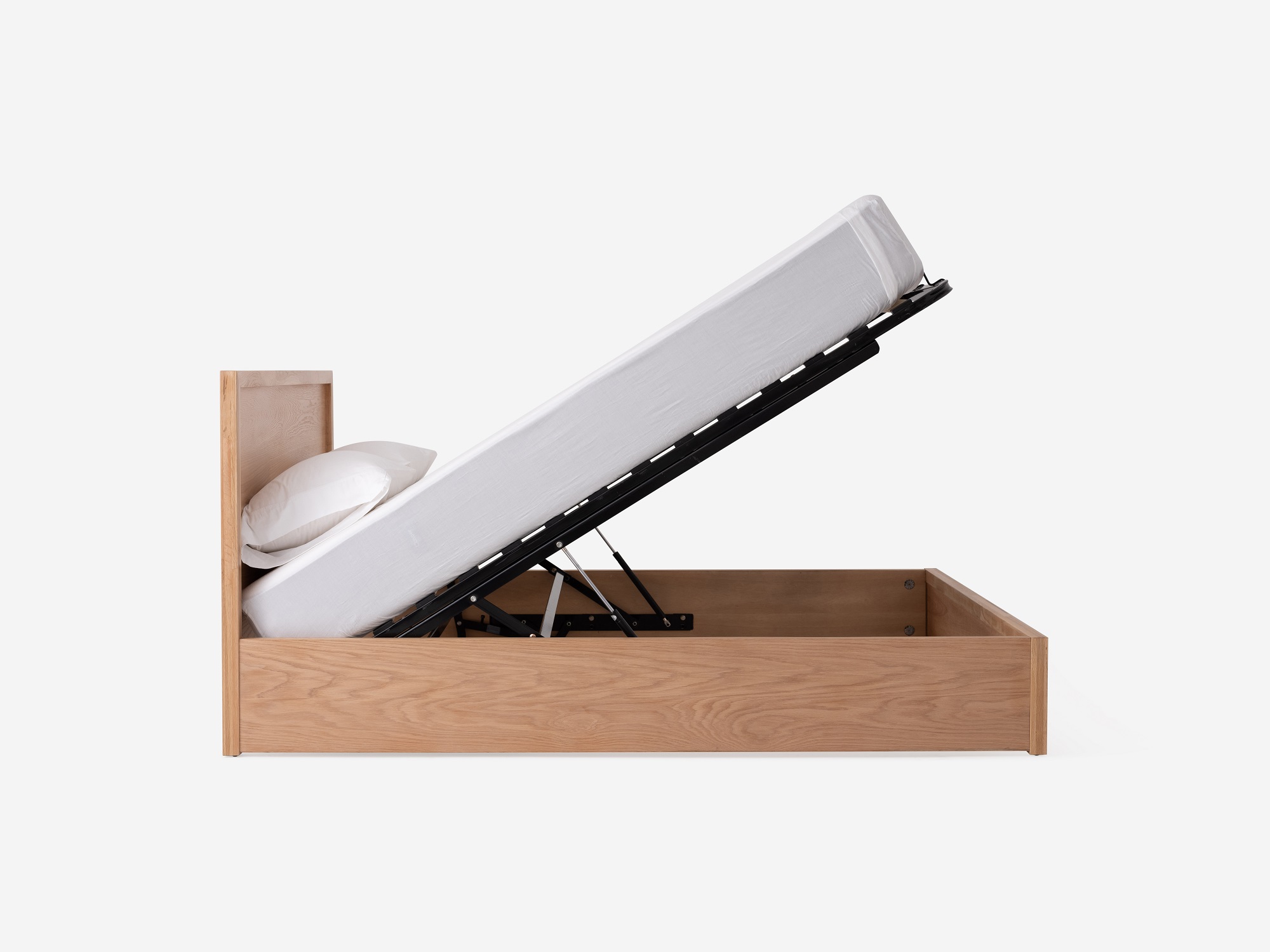 Marcel Lift Bed | Walnut or Oak Modern Storage Bed | EQ3