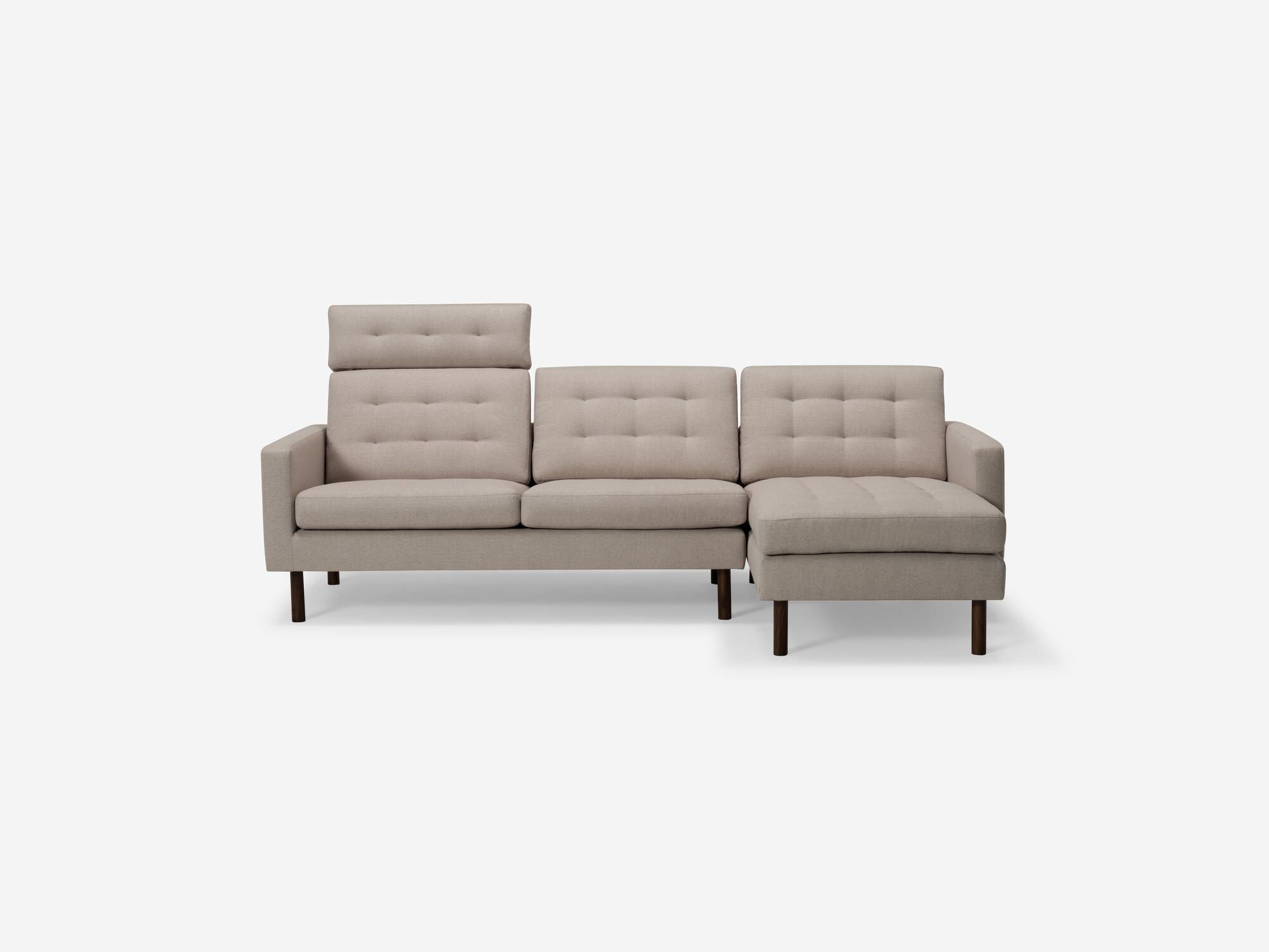EQ3 Joan 2-Piece Sectional Sofa with Chaise | Mid Century Sectional Sofa