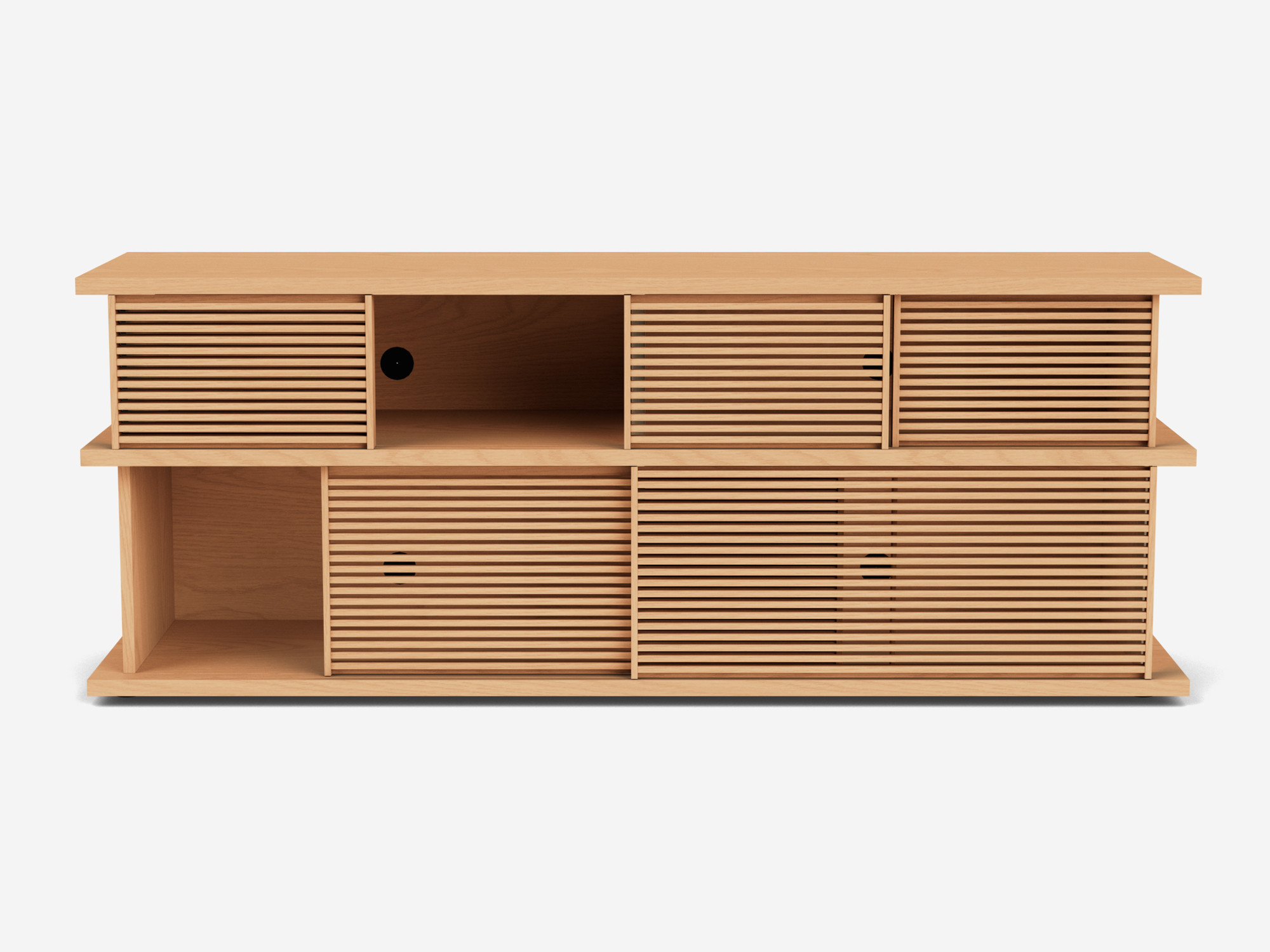 Plank Tall Media Unit | Unique Modern Media Storage