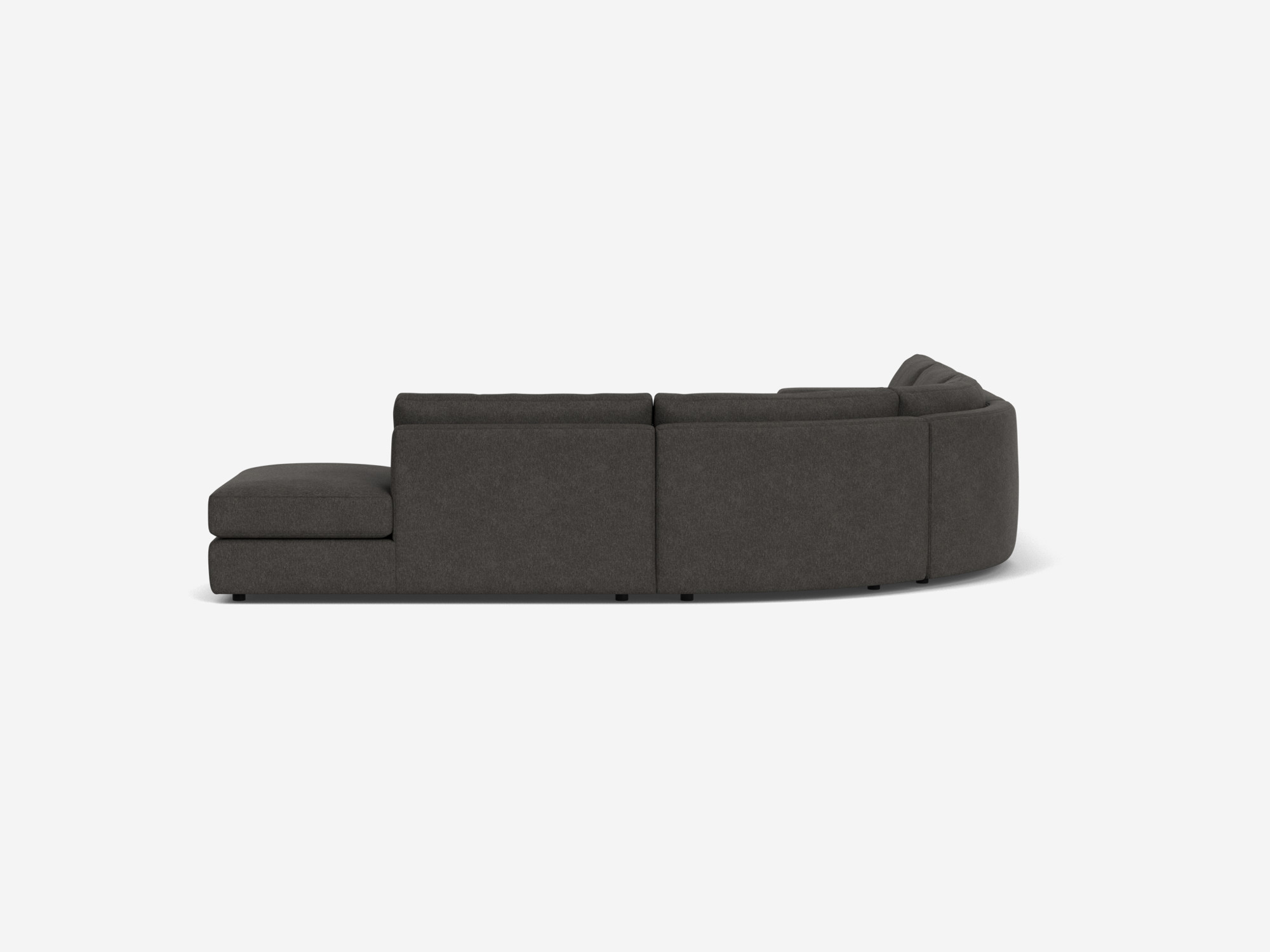 Everyday 4-Piece Sectional Sofa with Backless Chaise | Leather ...