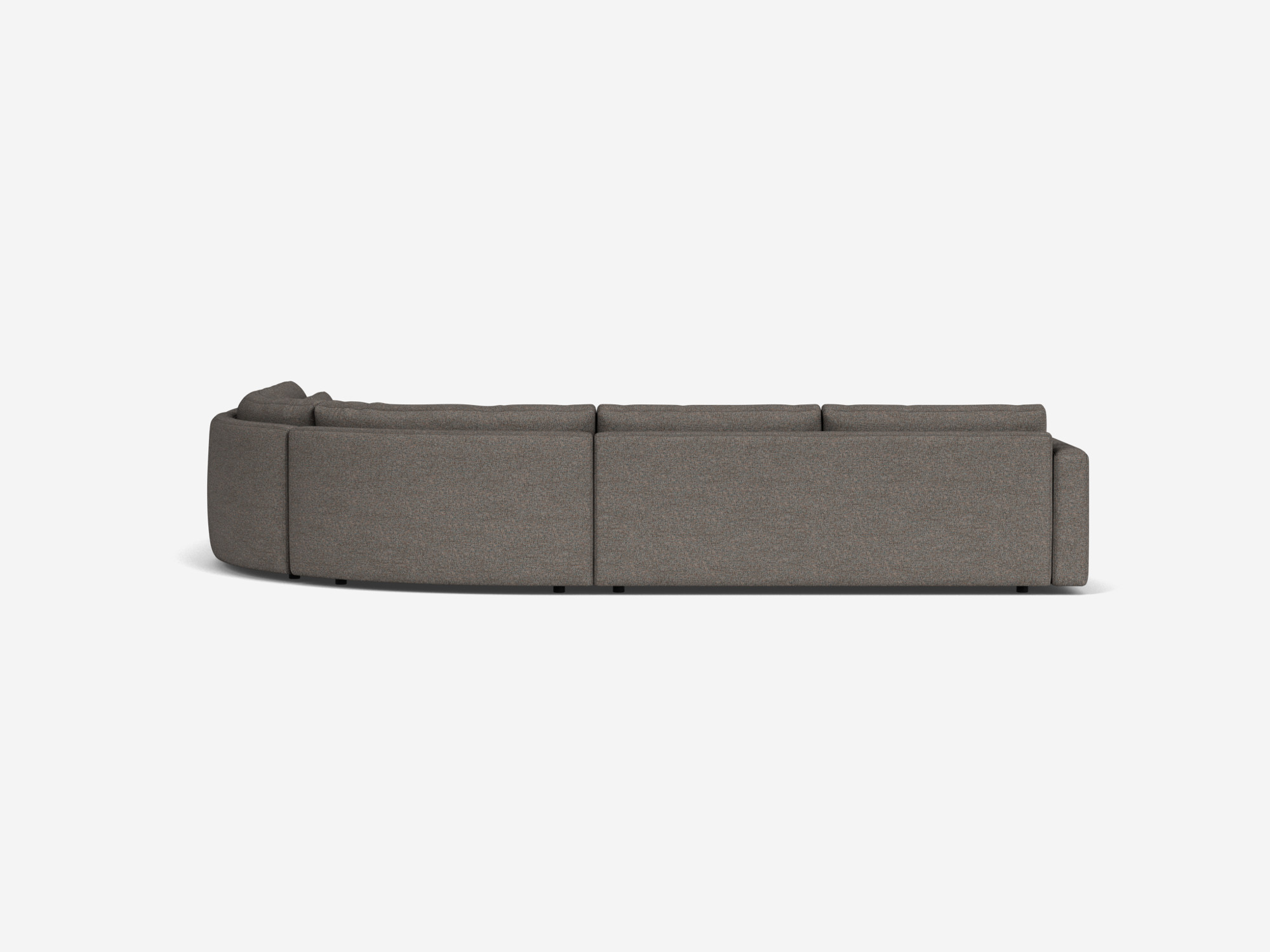 Everyday 4-Piece Sectional Sofa with Backless Chaise | Leather ...