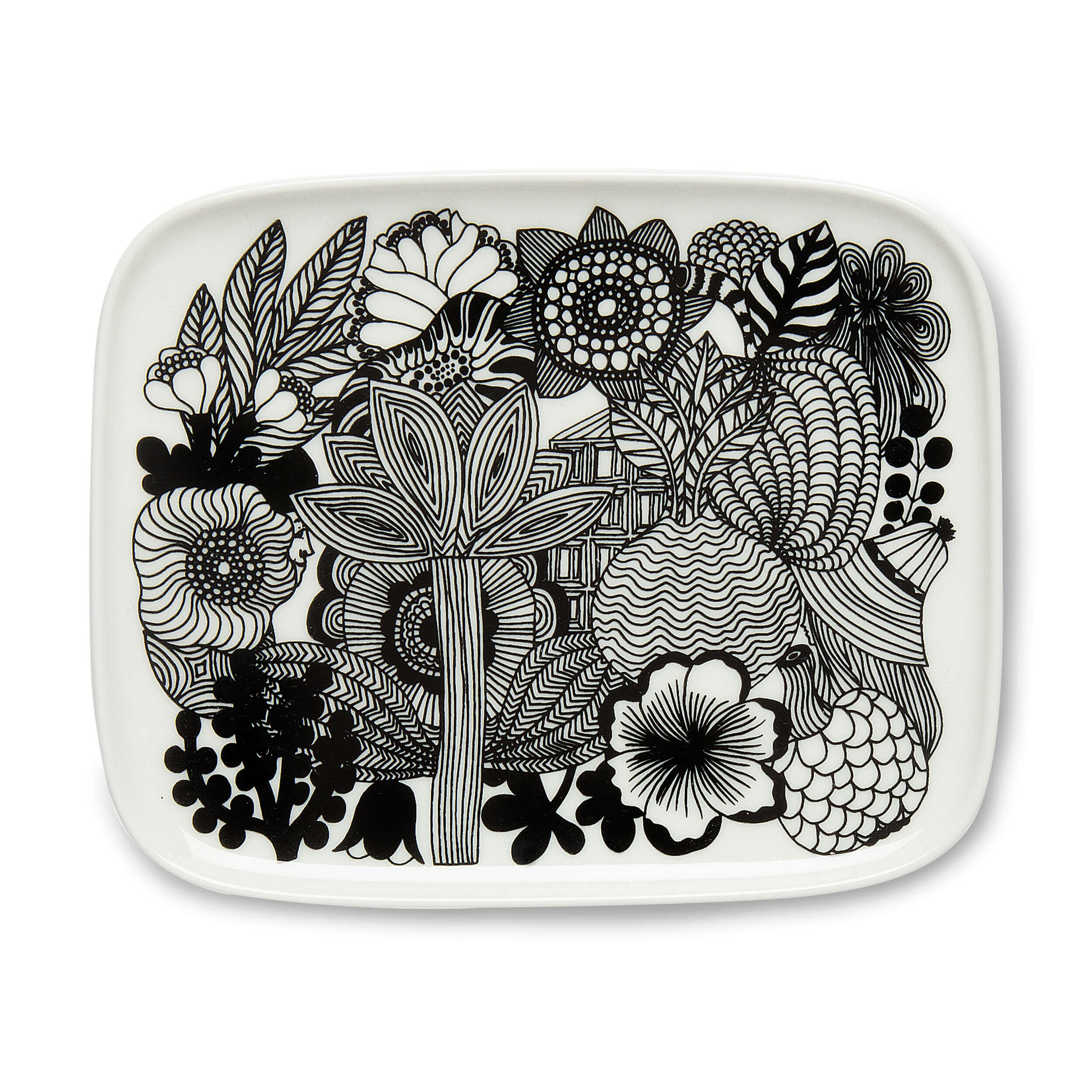 Marimekko Siirtolapuutarha Plate | Floral Pattern Serving Plate